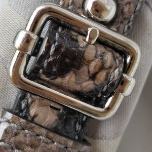 Coach | Bags | Canvas Stylecoach Purse With Snakeskin Straps | Poshmark